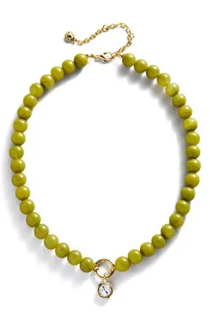 Baublebar Janette Beaded Pendant Necklace Olive