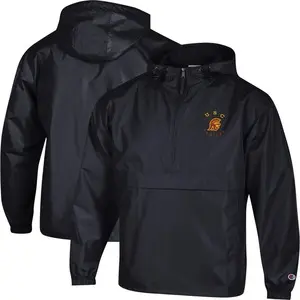 Champion Usc Trojans Packable Hooded Windbreaker Half-zip Jacket