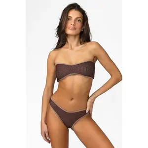 BEACH BUNNY Gemma Bandeau Top - Brown