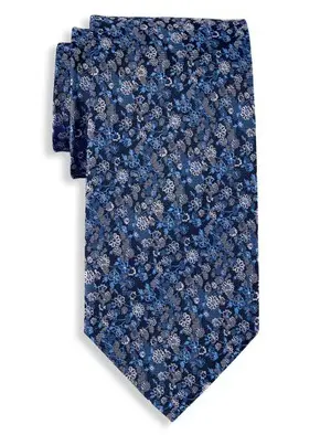 SYNRGY BY DXL Mini Camo Floral Print Neck Tie - Blue