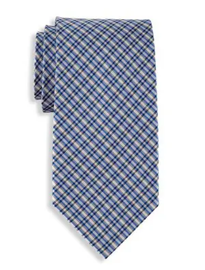 SYNRGY BY DXL Big & Tall Double Grid Tie - Blue