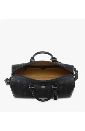 Mcm Ottomar Weekender Bag In Visetos Monogram Canvas - Black