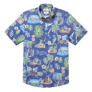 Reyn Spooner Tampa Bay Rays Scenic Tri-blend Performance Button-up Top
