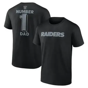 LOGO ATHLETIC Las Vegas Raiders #1 Dad Jersey T-shirt - Black
