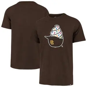 '47 San Diego Padres Ice Cream Helmet Franklin T-shirt - Brown