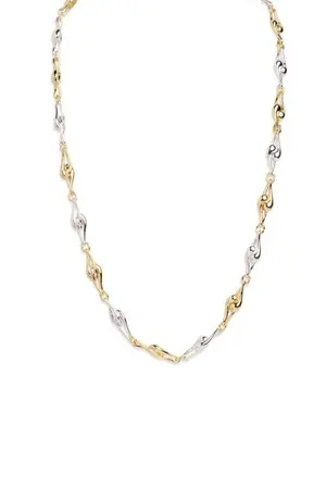 Argento Vivo Fluid Link Necklace - Two Tone