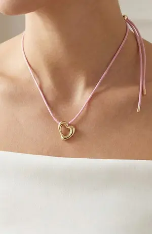 Argento Vivo Open Heart Pendant Necklace