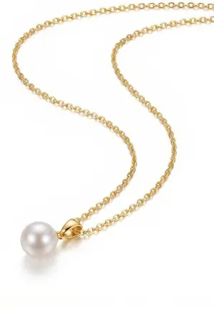 Argento Vivo Faux Pearl Pendant Necklace
