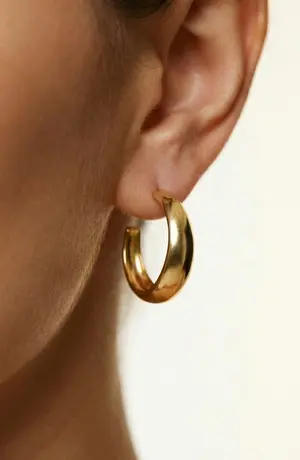 Argento Vivo Chunky Hoop Earrings - Gold