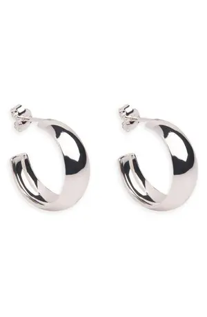 Argento Vivo Chunky Hoop Earrings Silver