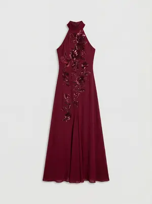 Karen Millen Embellished Halterneck Maxi Dress