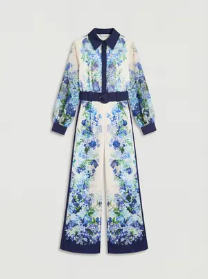 Coast Long Sleeve Floral Print Wide Leg Jumpsuit