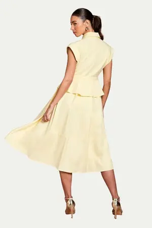 Coast Peplum Detail Belted Shirt Dress