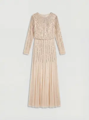 Coast Embellished Long Sleeve Maxi Dress