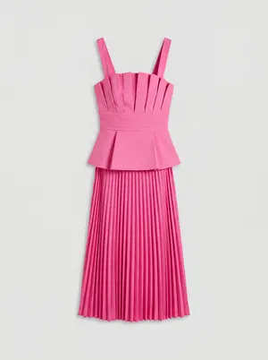 Coast Bow Shoulder Peplum Midi Dress