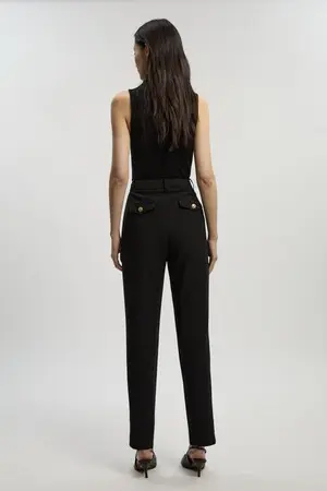 Karen Millen Petite Military Straight Leg Trousers