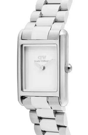 DANIEL WELLINGTON Bound Mini Tank Bracelet Watch - Silver-tone
