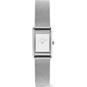 DANIEL WELLINGTON Bound Mini Tank Mesh Strap Watch - Silverone