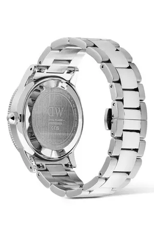 DANIEL WELLINGTON Ceramic Bezel Gmt Bracelet Watch - Silver-tone
