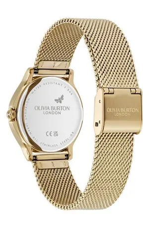 OLIVIA BURTON Classic Bee Mesh Strap Watch