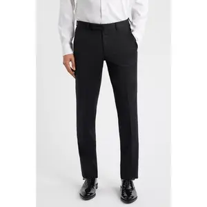 ALLSAINTS Ryder Slim Fit Stretch Wool Tuxedo Pants - Black