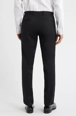 ALLSAINTS Ryder Slim Fit Stretch Wool Tuxedo Pants