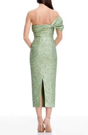 Dress The Population Cyprus Metallic Floral Jacquard Sheath Dress
