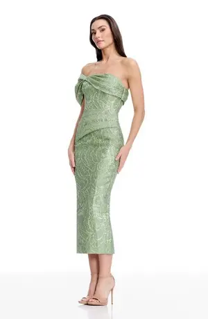 Dress The Population Cyprus Metallic Floral Jacquard Sheath Dress