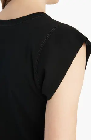 Khaite Angel Cotton Rib Top - Black