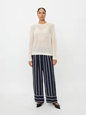 MASAI COPENHAGEN Open Knit Sweater - Whitecap