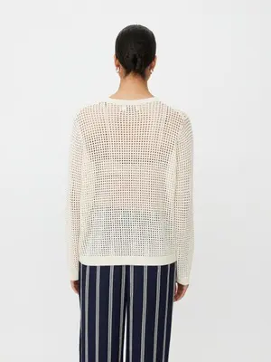 MASAI COPENHAGEN Open Knit Sweater - Whitecap