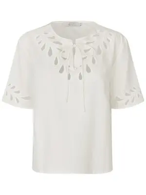 MASAI COPENHAGEN Cutwork Detail Blouse - White