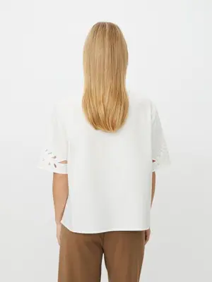 MASAI COPENHAGEN Cutwork Detail Blouse - White