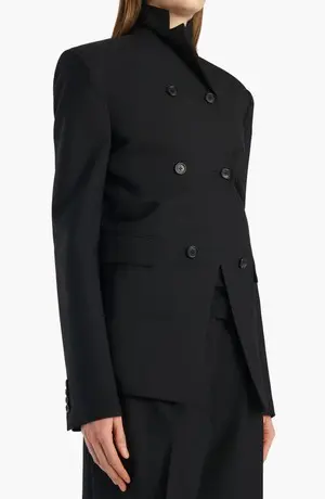 Khaite Rolo Double Breasted Wool And Silk Jacket