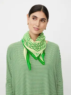 MASAI COPENHAGEN Featherlight Striped Scarf - Mint Green