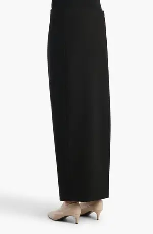 Khaite Lyle Crepe Column Skirt - Black