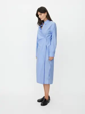 MASAI COPENHAGEN Maneylora Wrap Midi Shirt Dress