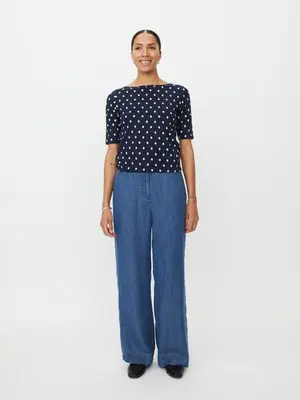 MASAI COPENHAGEN Polka Dot Boatneck T-shirt