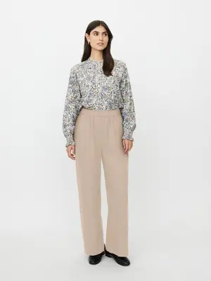 MASAI COPENHAGEN Linen Wide Leg Pants - Natural