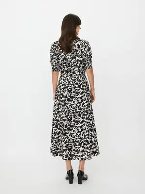 MASAI COPENHAGEN Manivanya Floral V-neck Midi Dress