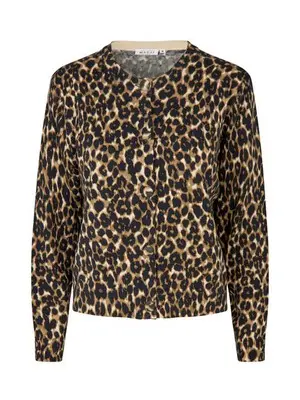 MASAI COPENHAGEN Malika Leopard Print Cardigan