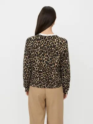 MASAI COPENHAGEN Malika Leopard Print Cardigan