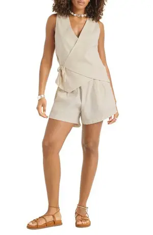 Vitamin A® Organic Cotton & Linen Blend Cover-up Shorts