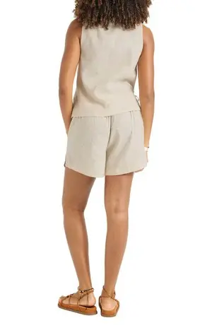 Vitamin A® Organic Cotton & Linen Blend Cover-up Shorts