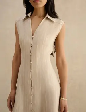 HOBBS LONDON Charlize Button-front Midi Dress