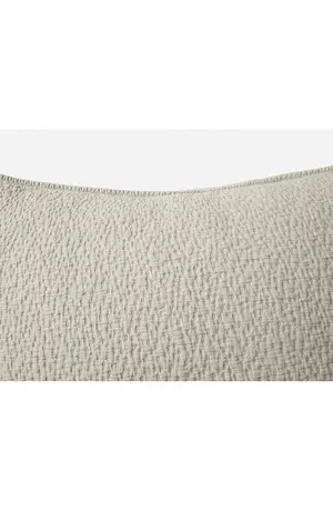 COYUCHI Cascade Organic Cotton Matelassé Sham - Stone