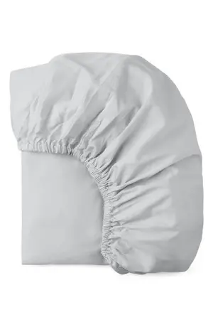 COYUCHI Cloud Soft Organic Cotton Sateen Fitted Sheet - Seal