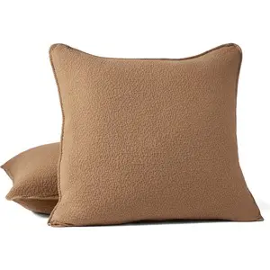 COYUCHI Cascade Organic Cotton Matelassé Sham - Chestnut