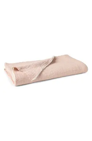 COYUCHI Topanga Organic Cotton Matelassé Bed Blanket - Praline Chambray