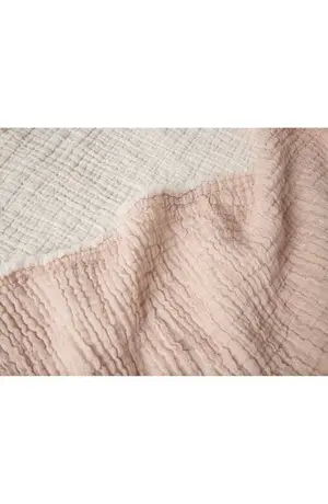 COYUCHI Topanga Organic Cotton Matelassé Bed Blanket - Praline Chambray